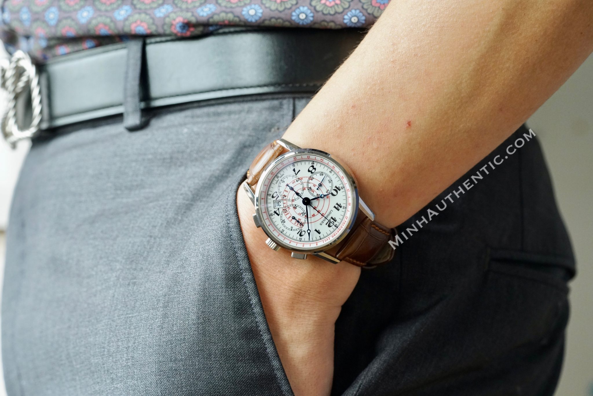 Longines Heritage Telemeter Chronograph L2.780.4.18.2 - Minh Authentic