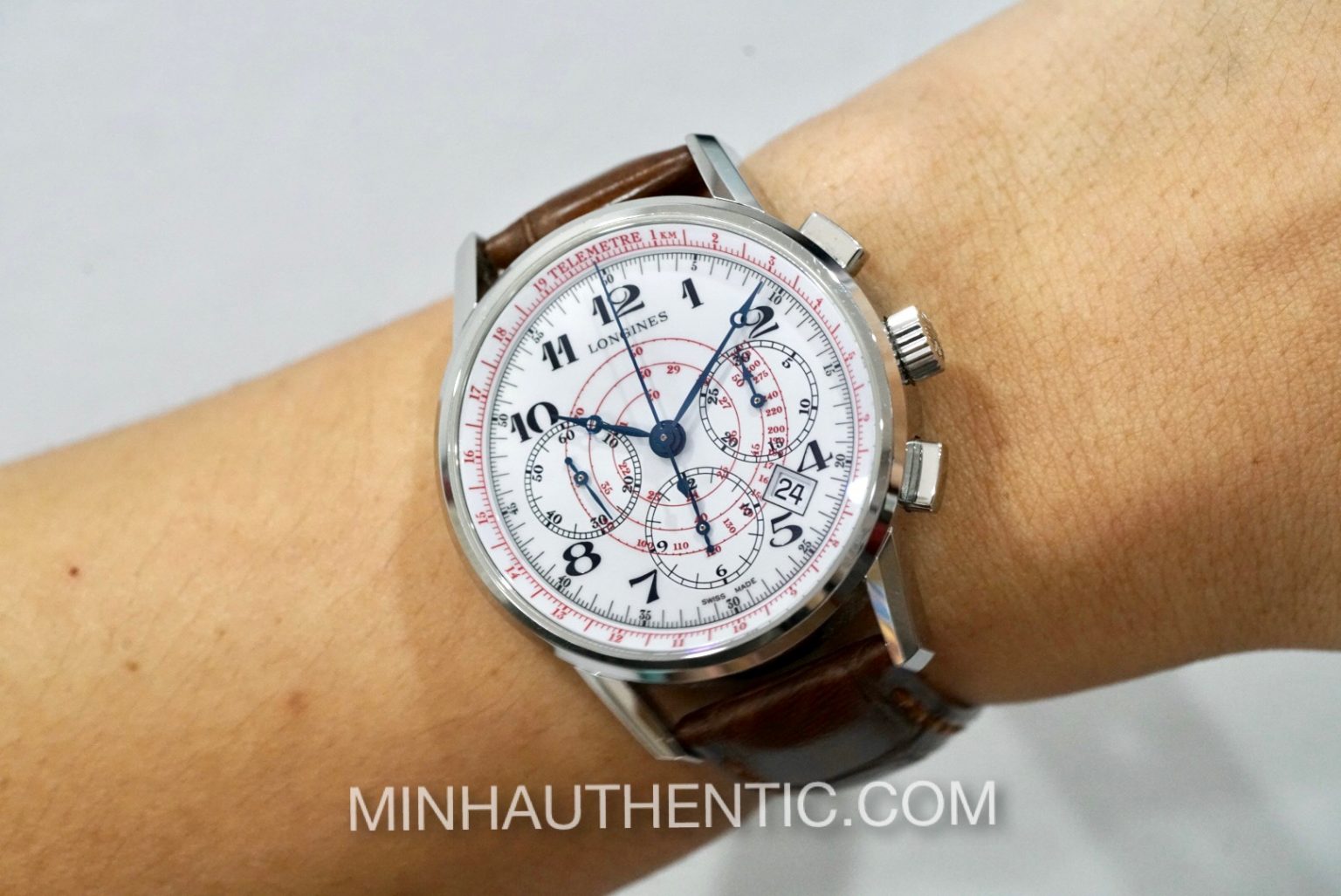 Longines Heritage Telemeter Chronograph L2.780.4.18.2 - Minh Authentic