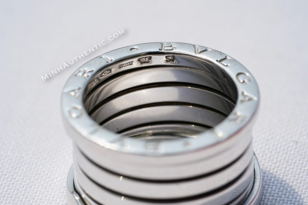 Bvlgari B.zero1 5-band 18k White Gold Ring - Minh Authentic