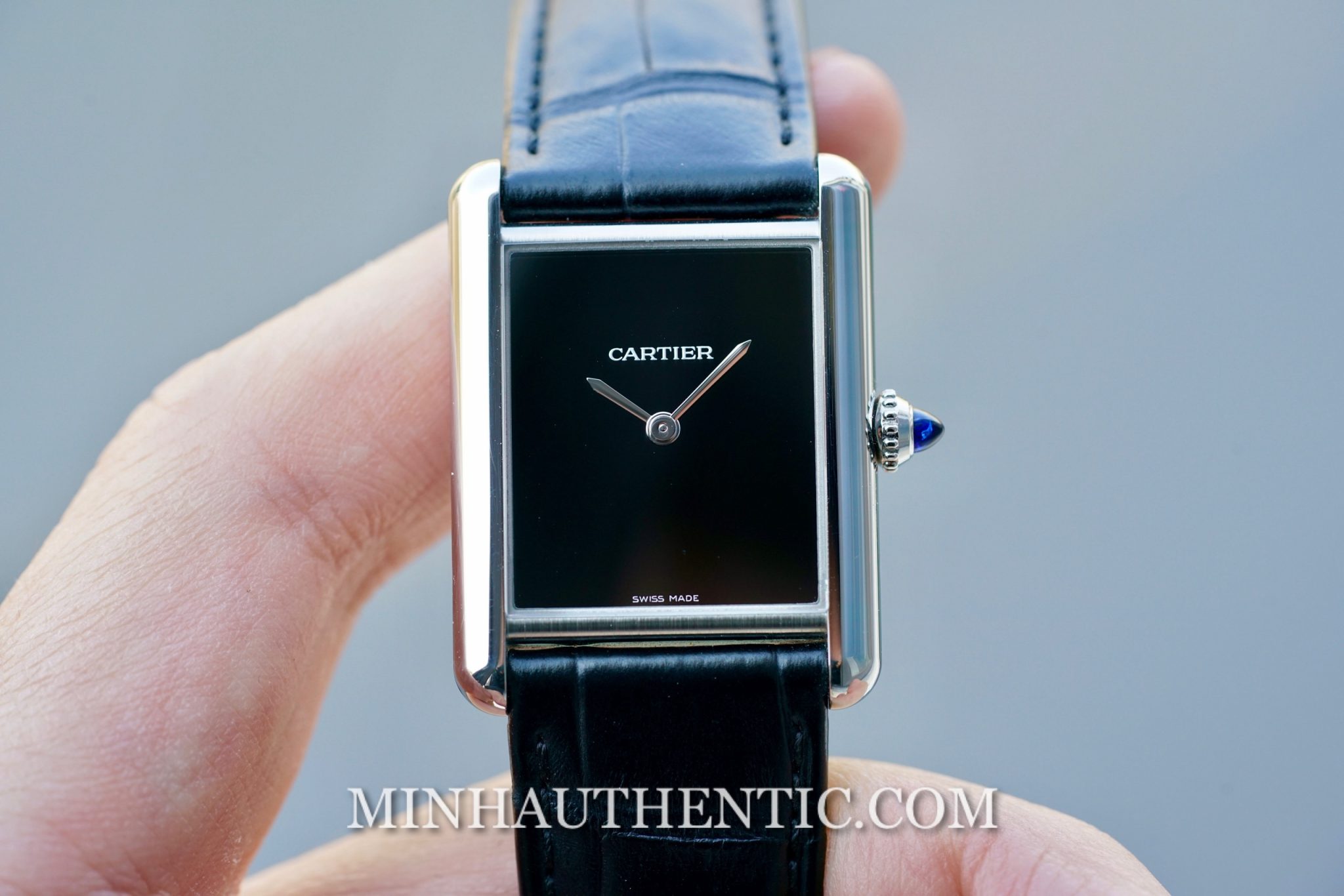 Cartier Tank Must Large Black WSTA0072 - Minh Authentic